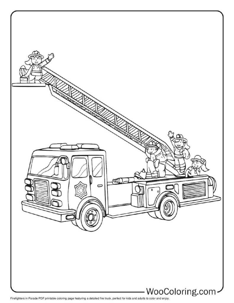 100+ Fire Truck coloring pages (Free PDF To Print) | Woo Coloring