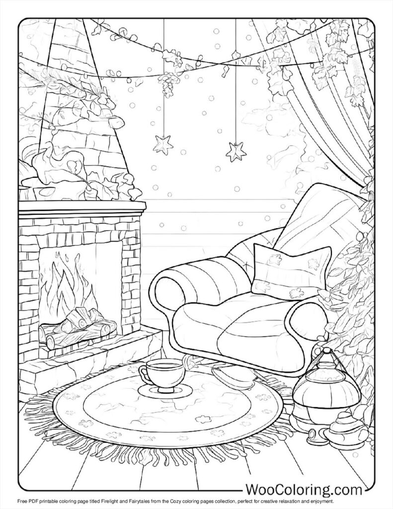 100+ Cozy coloring pages (Free PDF To Print) | Woo Coloring