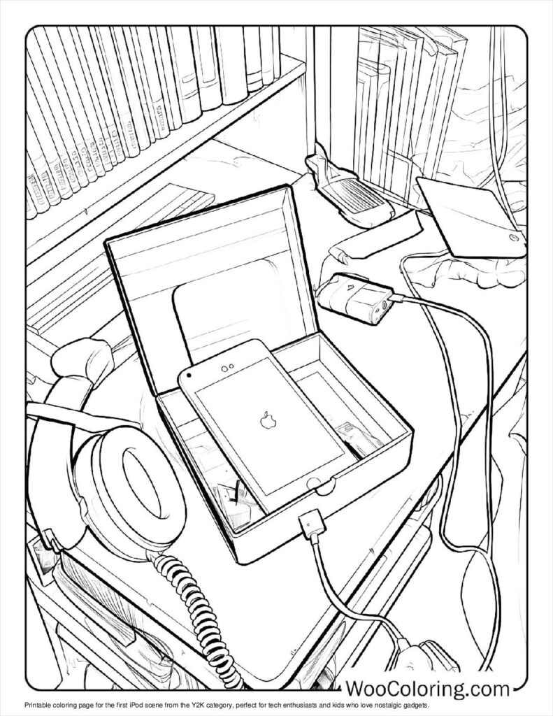 100+ Y2K coloring pages (Free PDF To Print) | Woo Coloring