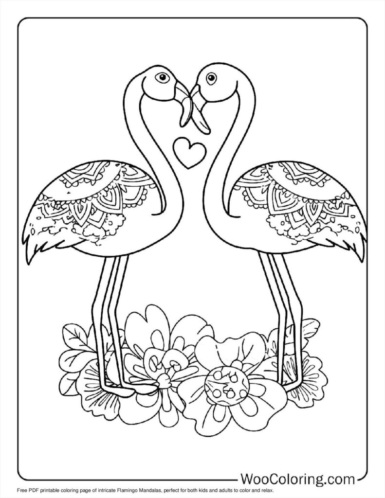 100+ Flamingo coloring pages (Free PDF To Print) | Woo Coloring