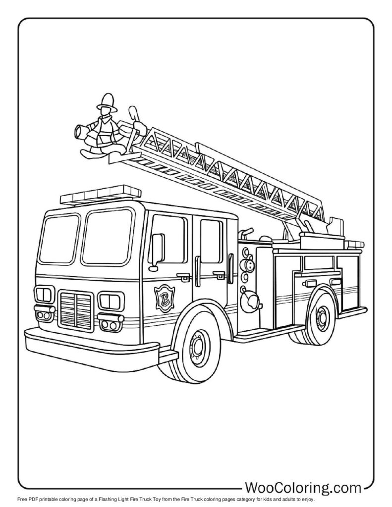 100+ Fire Truck coloring pages (Free PDF To Print) | Woo Coloring