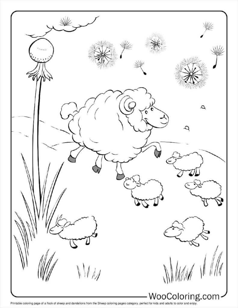 100+ Sheep coloring pages (Free PDF To Print) | Woo Coloring