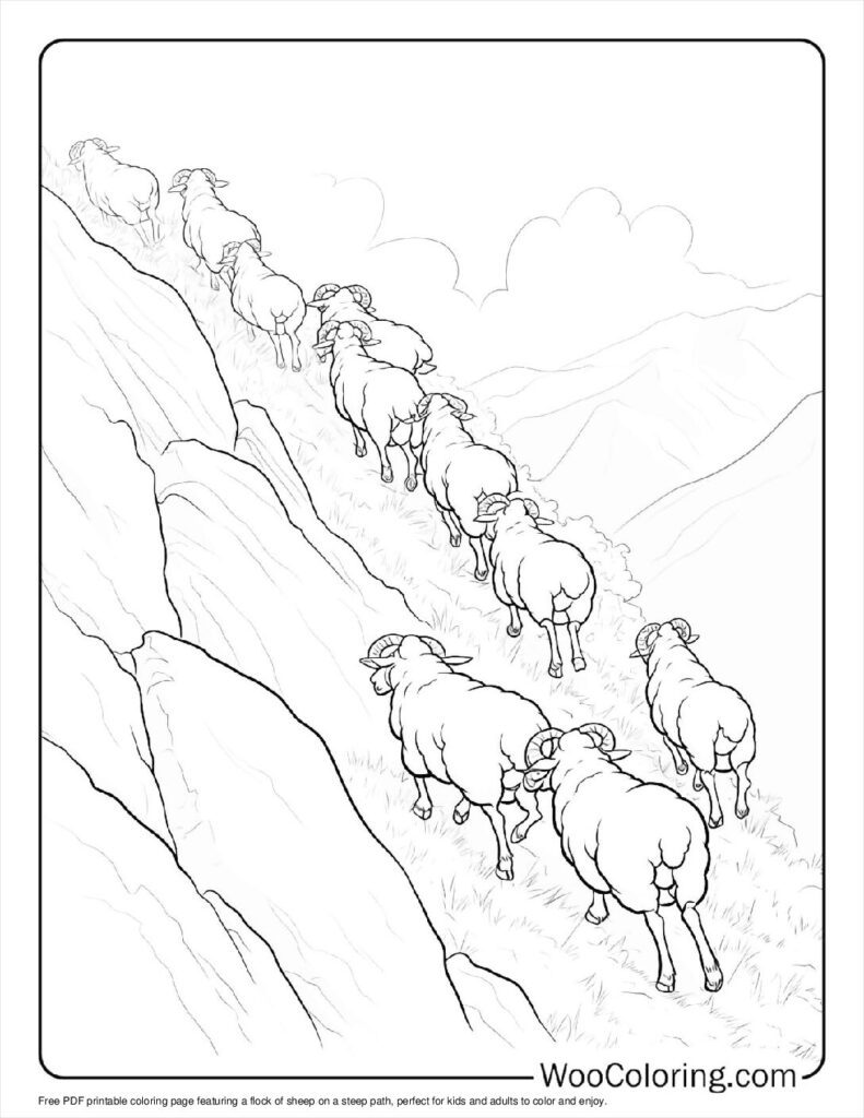 100+ Sheep coloring pages (Free PDF To Print) | Woo Coloring
