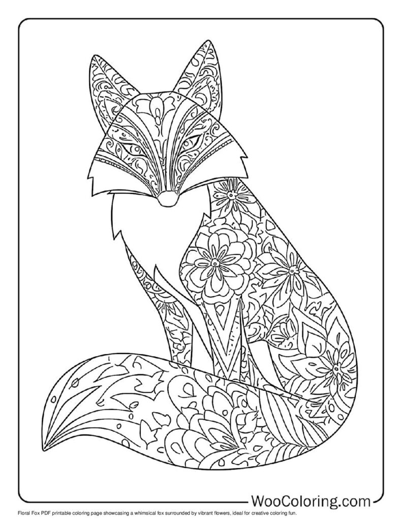 100+ Fox coloring pages (Free PDF To Print) | Woo Coloring
