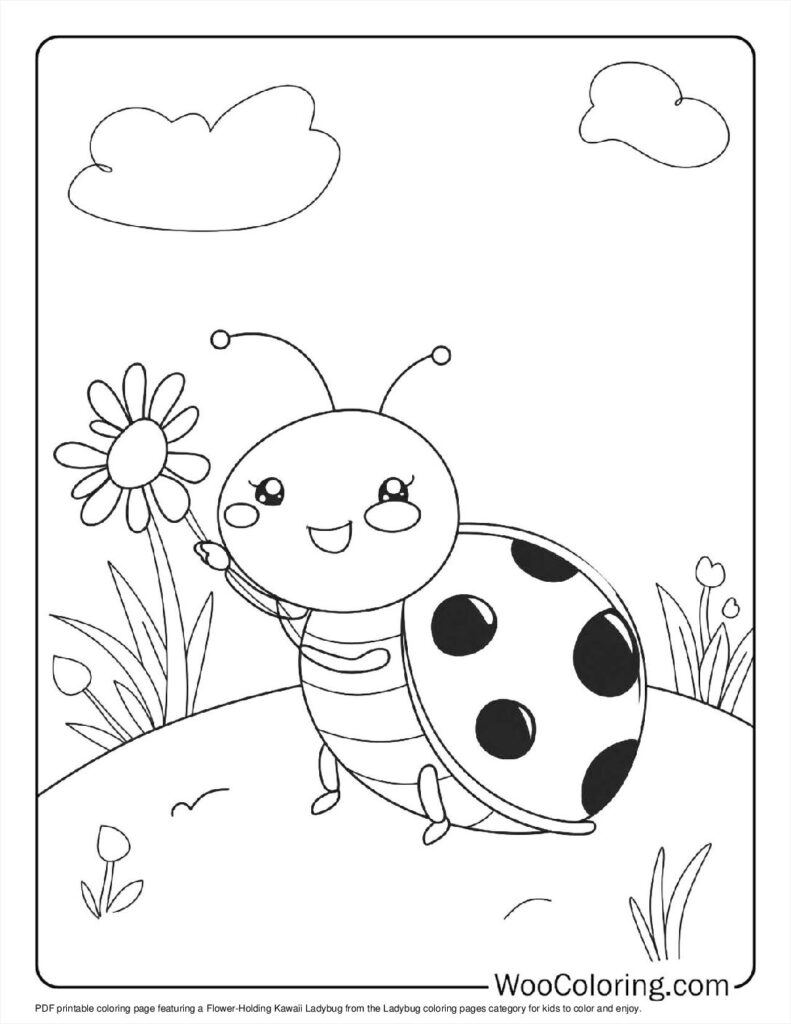 100+ Ladybug coloring pages (Free PDF To Print) | Woo Coloring