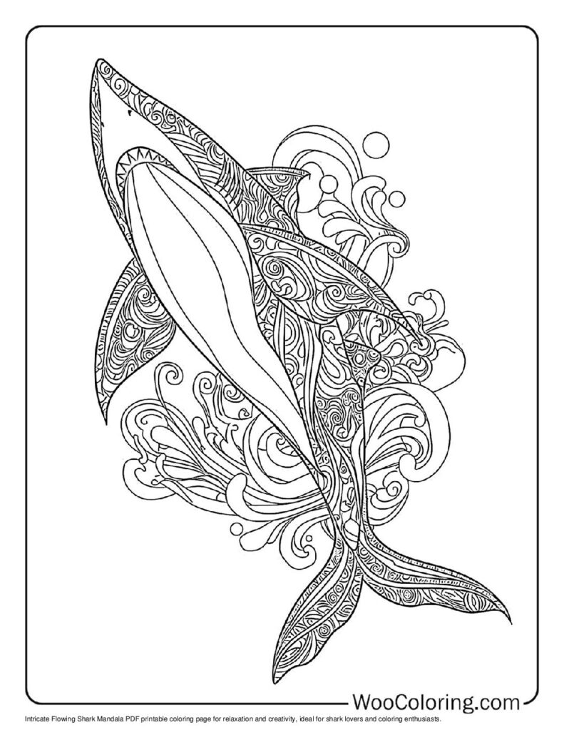 100+ Shark coloring pages (Free PDF To Print) | Woo Coloring
