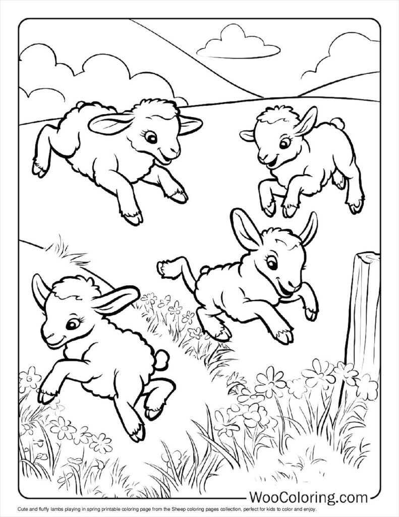 100+ Sheep coloring pages (Free PDF To Print) | Woo Coloring