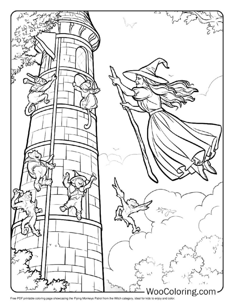100+ Witch coloring pages (Free PDF To Print) | Woo Coloring