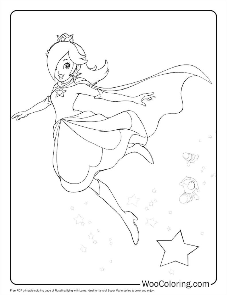 100+ Rosalina coloring pages (Free PDF To Print) | Woo Coloring