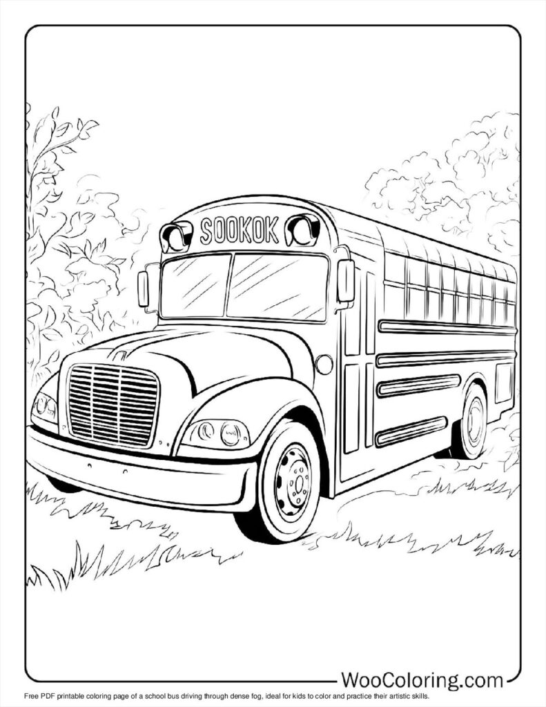 100+ School Bus coloring pages (Free PDF To Print) | Woo Coloring