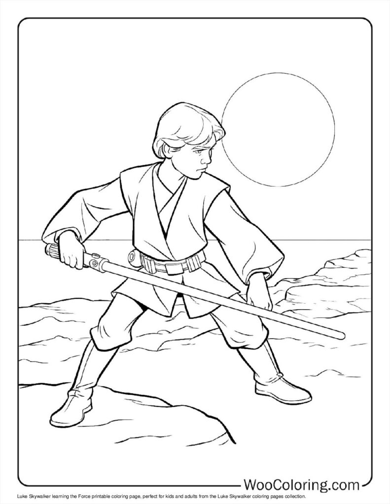 100+ Luke Skywalker coloring pages (Free PDF To Print) | Woo Coloring