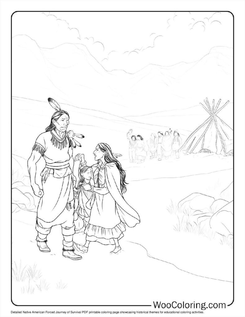 100+ Native American coloring pages (Free PDF To Print) | Woo Coloring