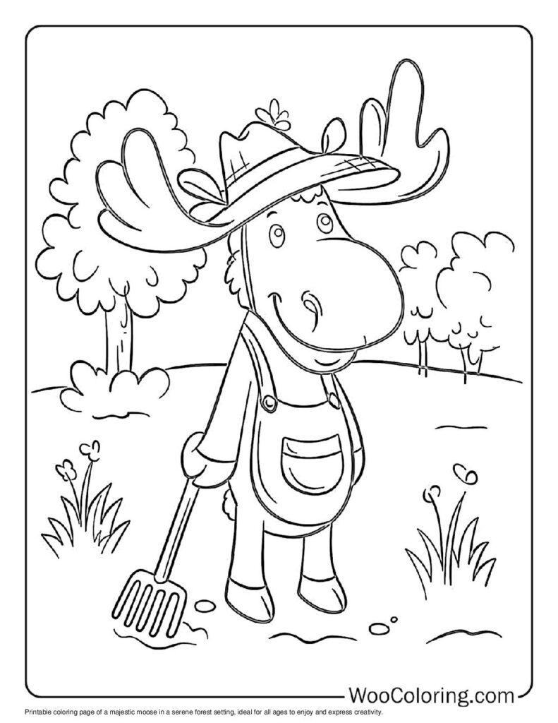 100+ Moose coloring pages (Free PDF To Print) | Woo Coloring