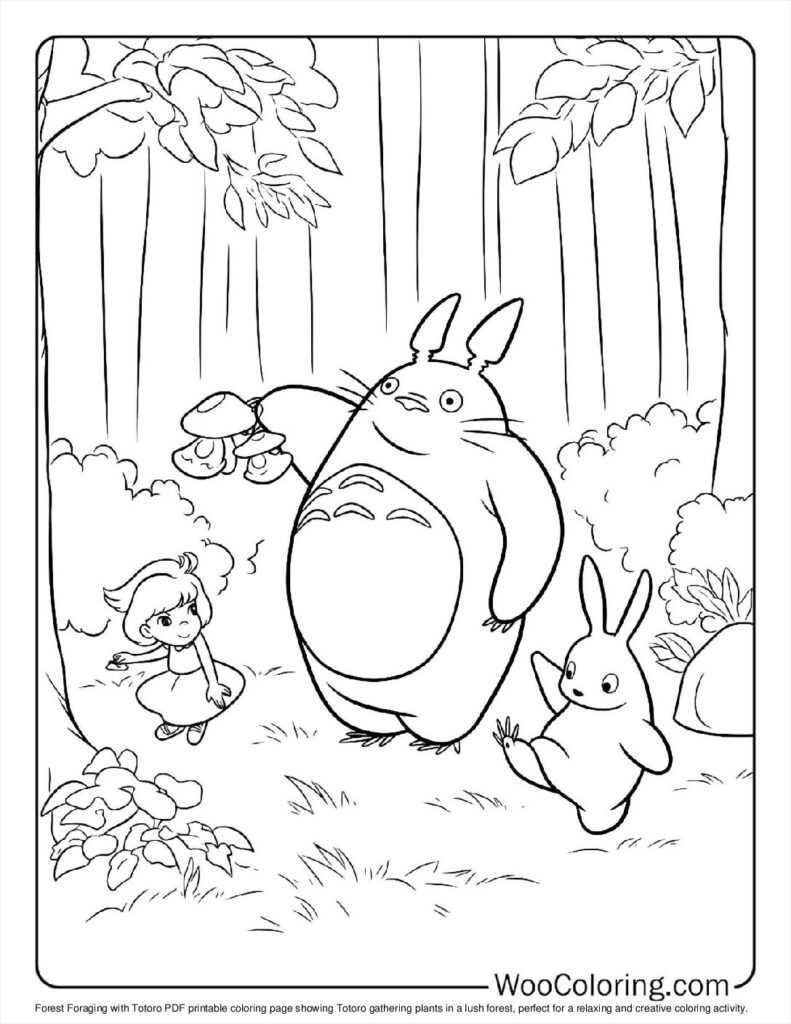 100+ Totoro coloring pages (Free PDF To Print) | Woo Coloring