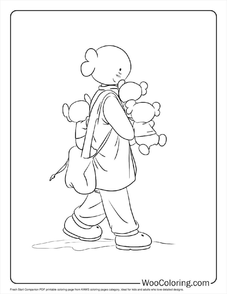 100+ KAWS coloring pages (Free PDF To Print) | Woo Coloring
