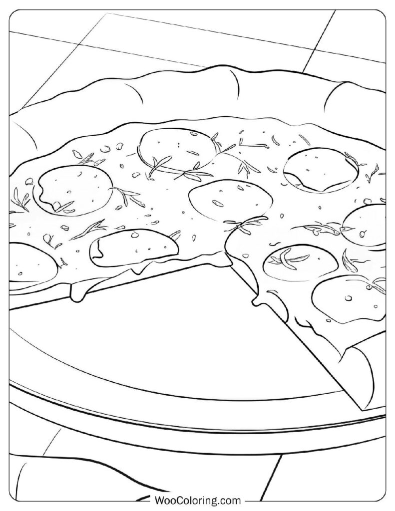 22 Pizza Coloring Pages (Free PDF To Print) | Woo Coloring