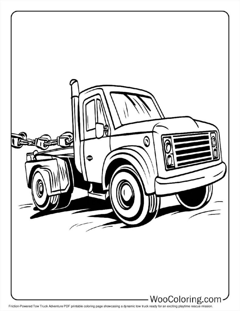 100+ Tow Truck coloring pages (Free PDF To Print) | Woo Coloring