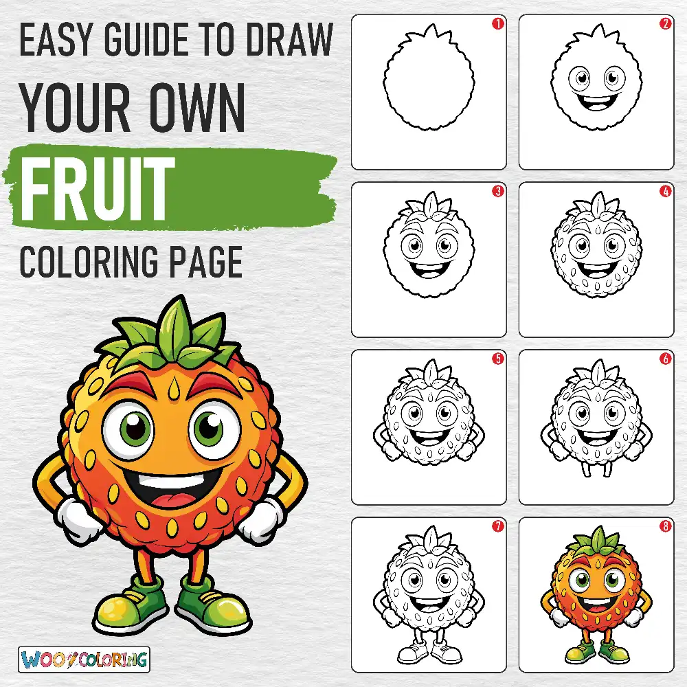34 Fruit Coloring Pages (Free PDF To Print) | Woo Coloring