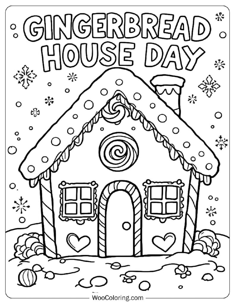 28 Gingerbread House Coloring Pages (Free PDF To Print) | Woo Coloring