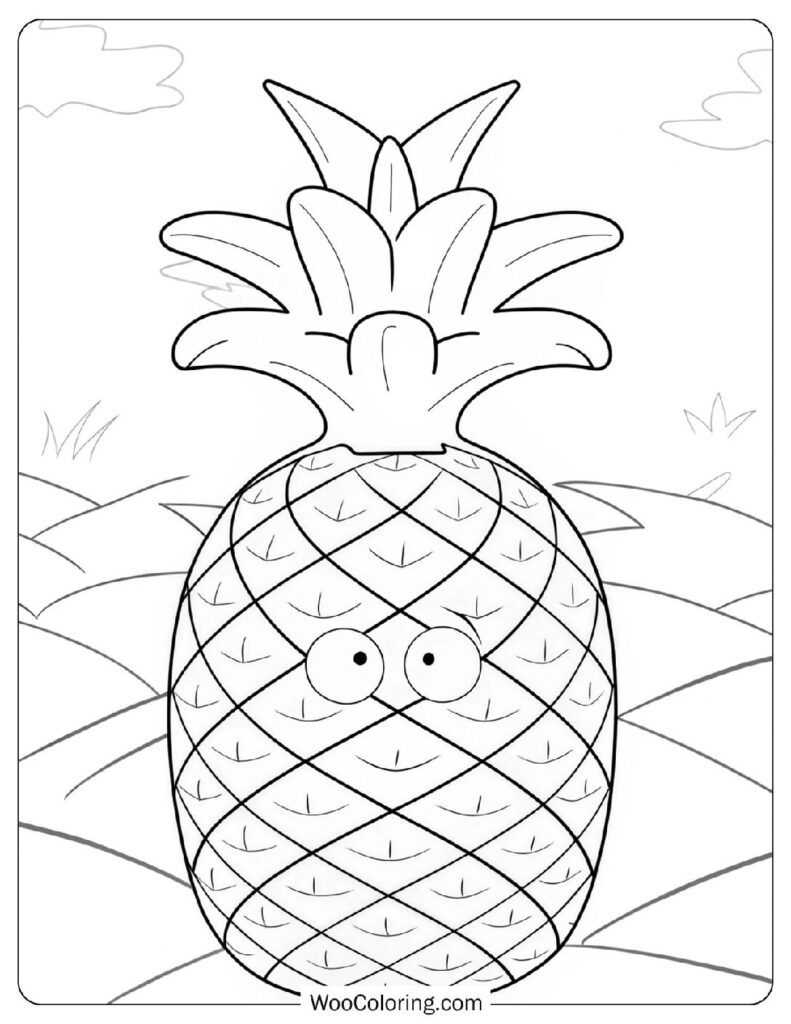 24 Pineapple Coloring Pages (Free PDF To Print) | Woo Coloring