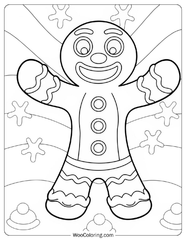 38 Gingerbread Man Coloring Pages (Free PDF To Print) | Woo Coloring