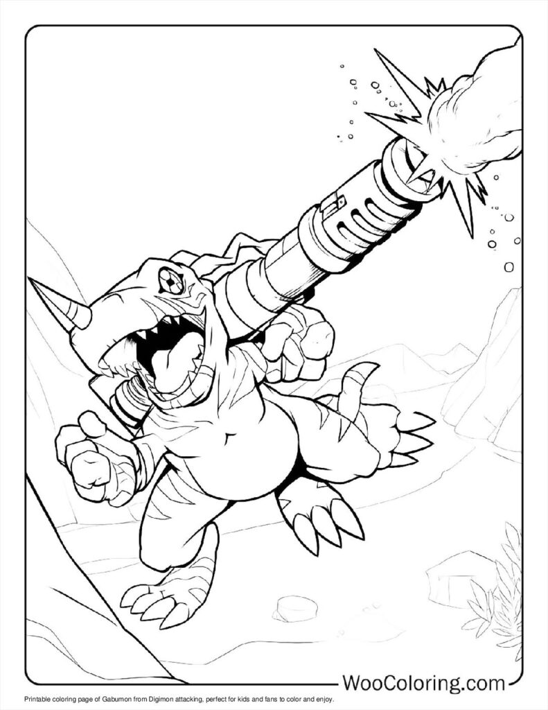 100+ Digimon coloring pages (Free PDF To Print) | Woo Coloring