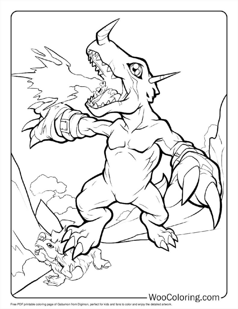 100+ Digimon coloring pages (Free PDF To Print) | Woo Coloring
