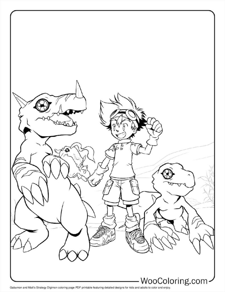 100+ Digimon coloring pages (Free PDF To Print) | Woo Coloring
