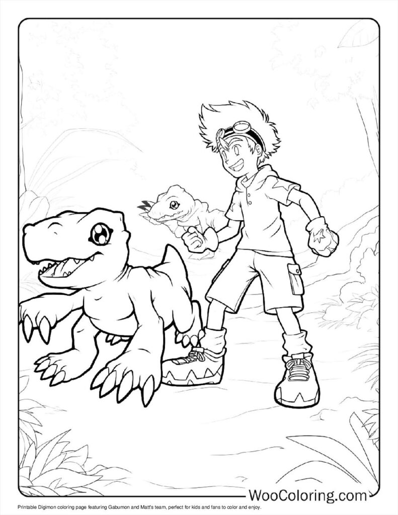 100+ Digimon coloring pages (Free PDF To Print) | Woo Coloring