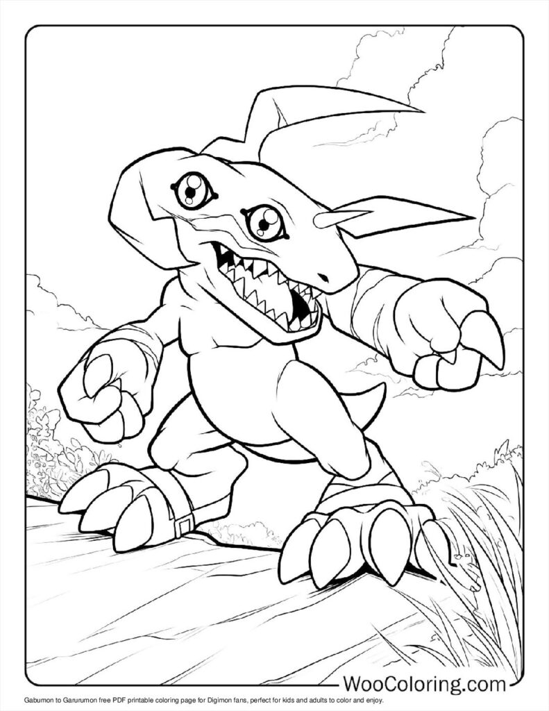 100+ Digimon coloring pages (Free PDF To Print) | Woo Coloring