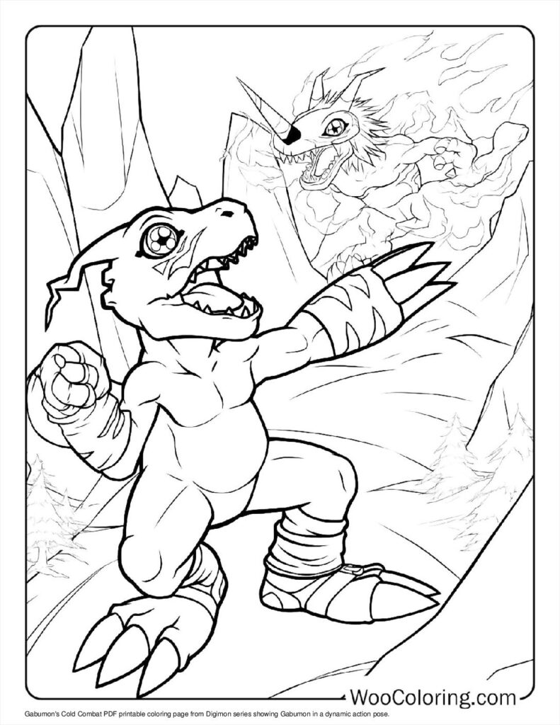 100+ Digimon coloring pages (Free PDF To Print) | Woo Coloring
