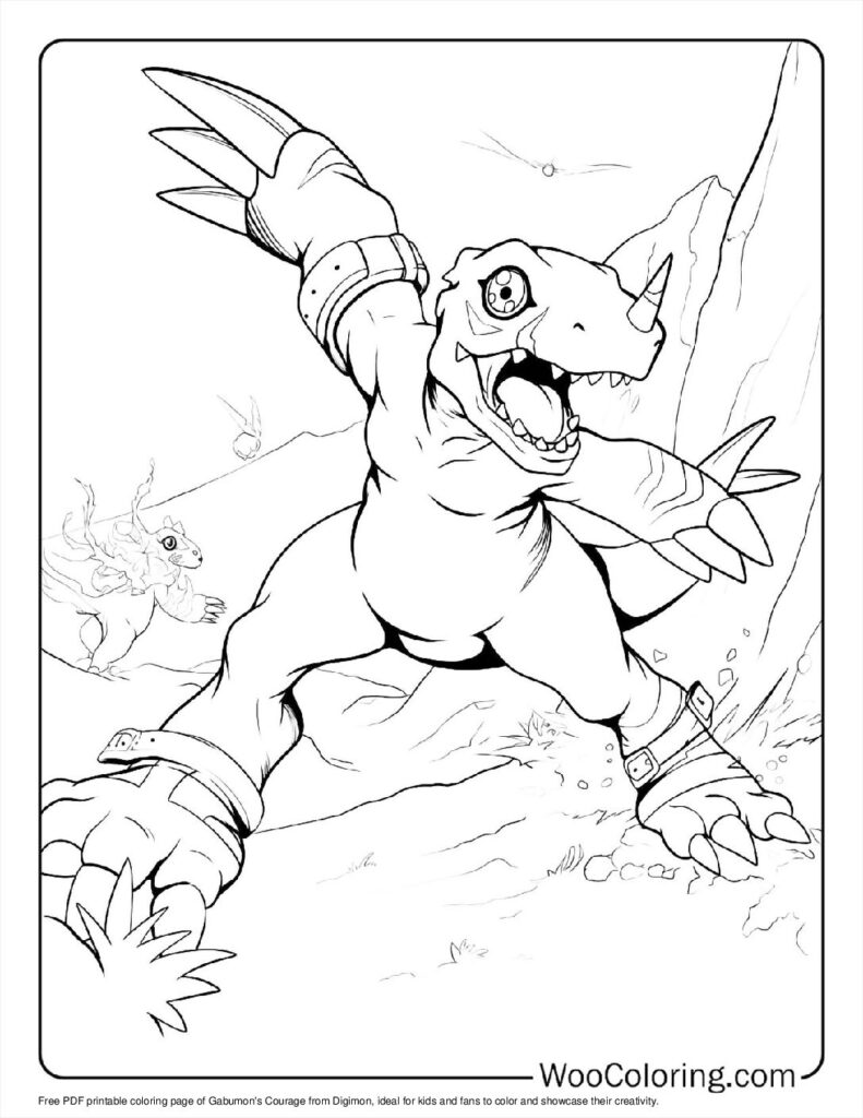 100+ Digimon coloring pages (Free PDF To Print) | Woo Coloring