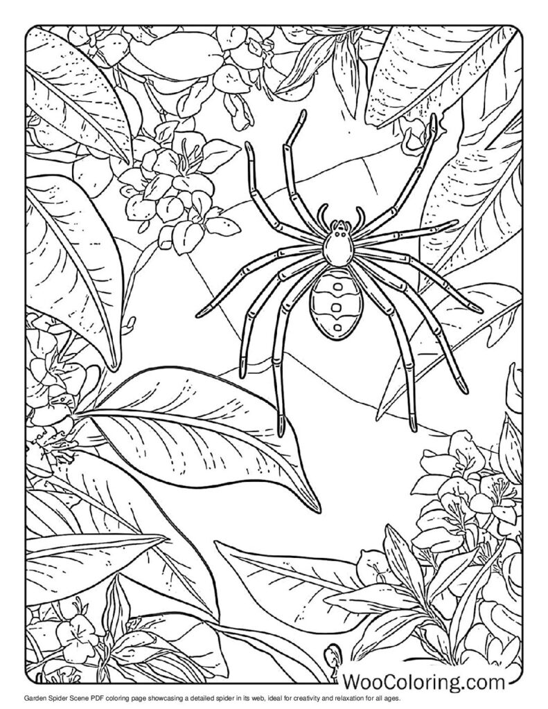 100+ Spider coloring pages (Free PDF To Print) | Woo Coloring