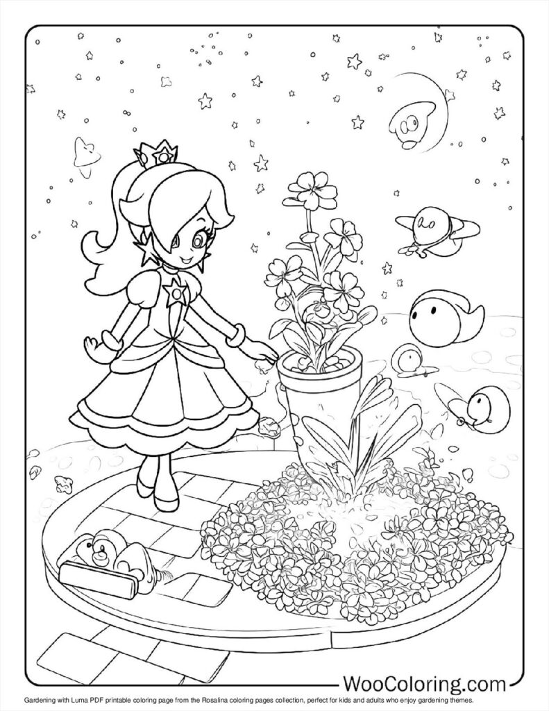 100+ Rosalina coloring pages (Free PDF To Print) | Woo Coloring