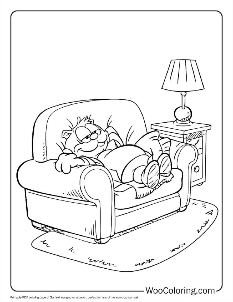 100+ Garfield coloring pages (Free PDF To Print) | Woo Coloring