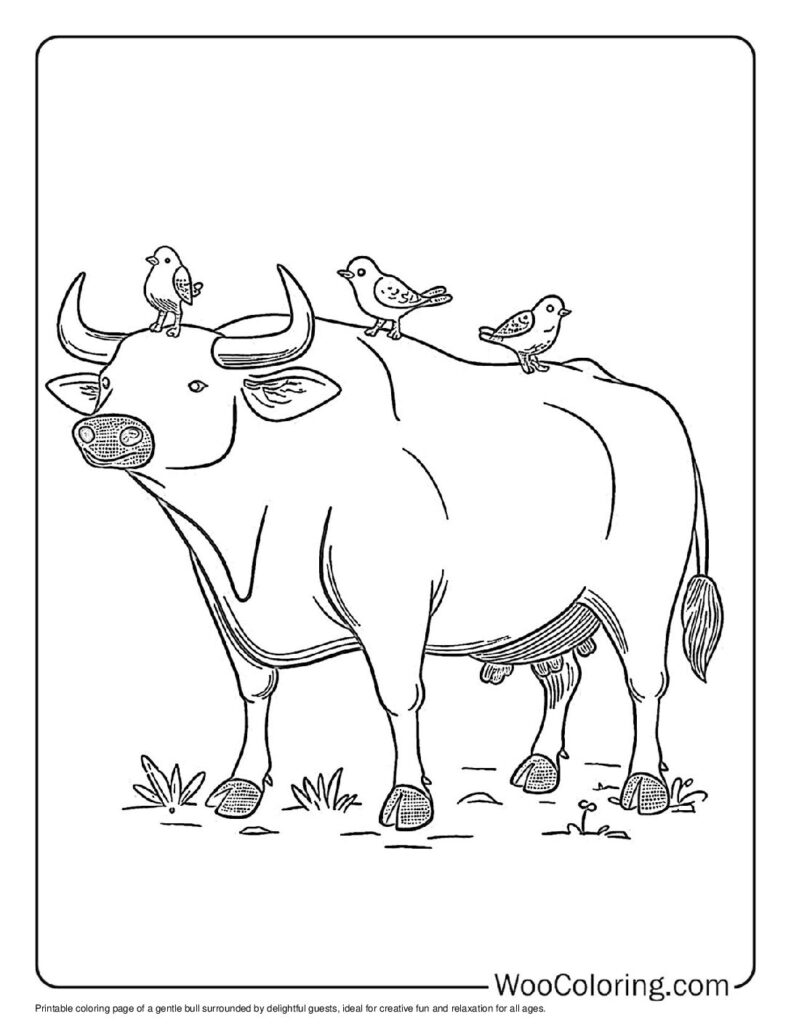 100+ Bull coloring pages (Free PDF To Print) | Woo Coloring