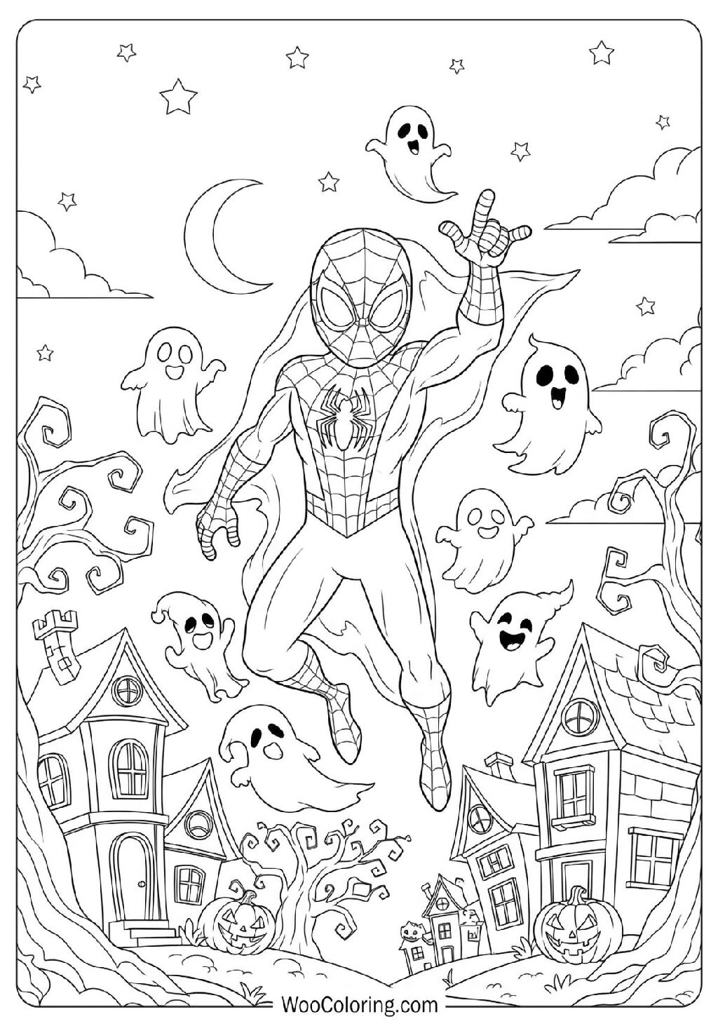 50 Spider-Man coloring pages (Free PDF To Print) | Woo Coloring