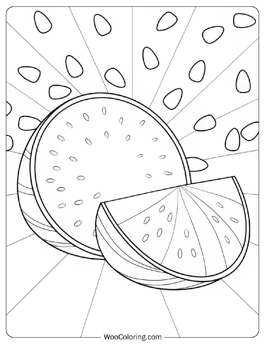 22 Watermelon Coloring Pages (Free PDF To Print) | Woo Coloring