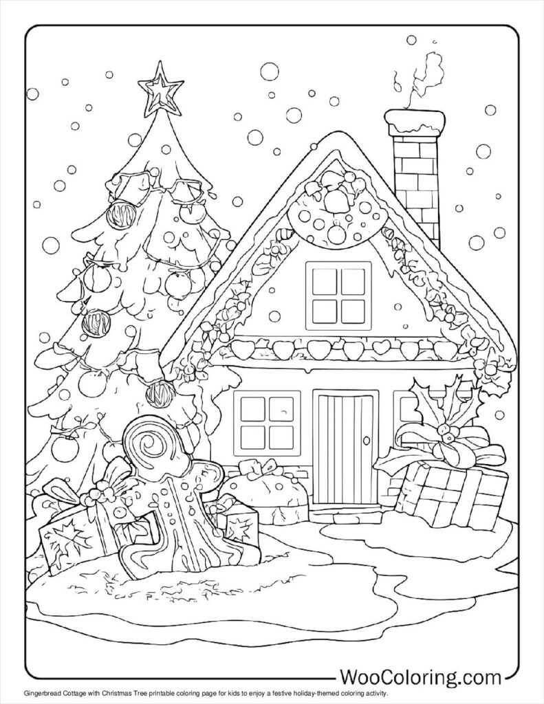 100+ Christmas Tree coloring pages (Free PDF To Print) | Woo Coloring