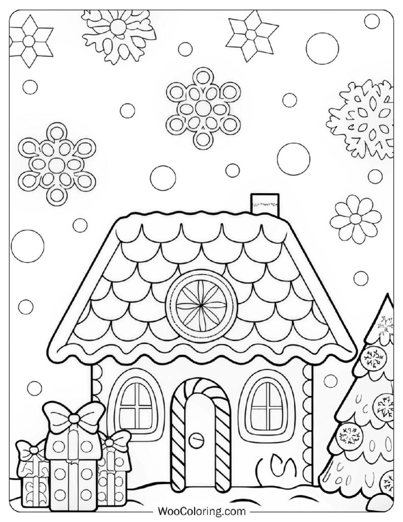 28 Gingerbread House Coloring Pages (Free PDF To Print) | Woo Coloring