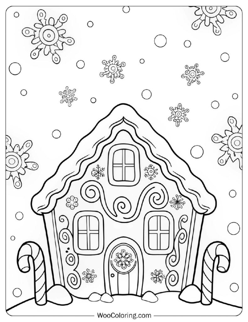 28 Gingerbread House Coloring Pages (Free PDF To Print) | Woo Coloring