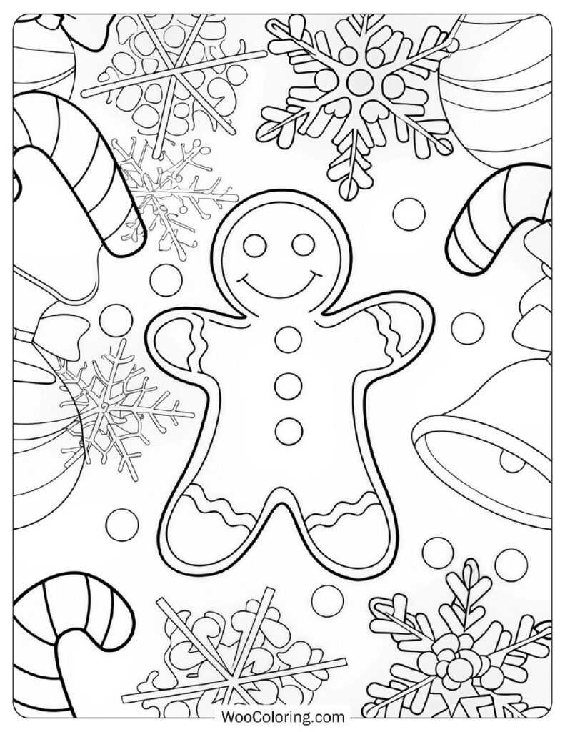38 Gingerbread Man Coloring Pages (Free PDF To Print) | Woo Coloring