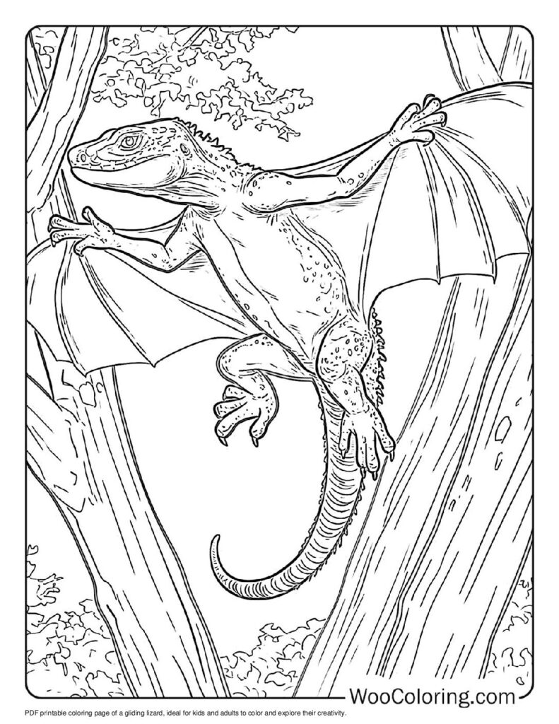100+ Lizard coloring pages (Free PDF To Print) | Woo Coloring