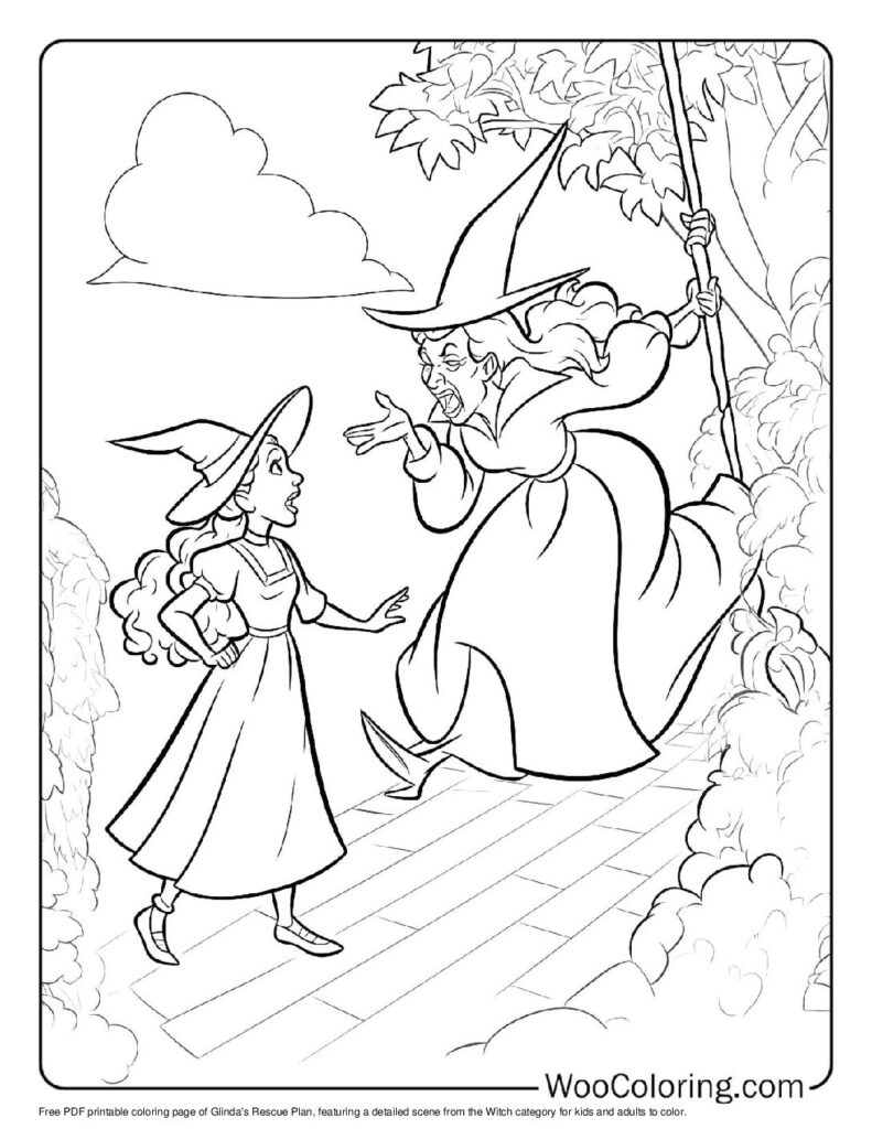 100+ Witch coloring pages (Free PDF To Print) | Woo Coloring
