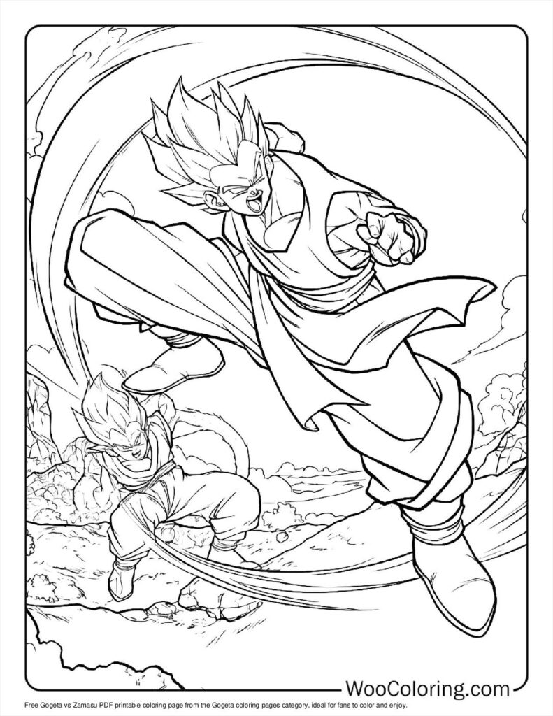 100+ Gogeta coloring pages (Free PDF To Print) | Woo Coloring