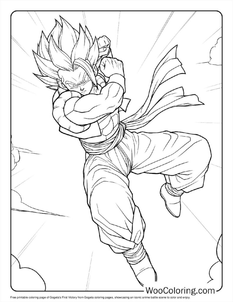 100+ Gogeta coloring pages (Free PDF To Print) | Woo Coloring