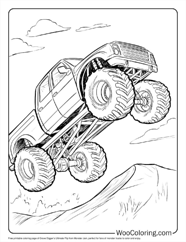 100+ Monster Jam coloring pages (Free PDF To Print) | Woo Coloring