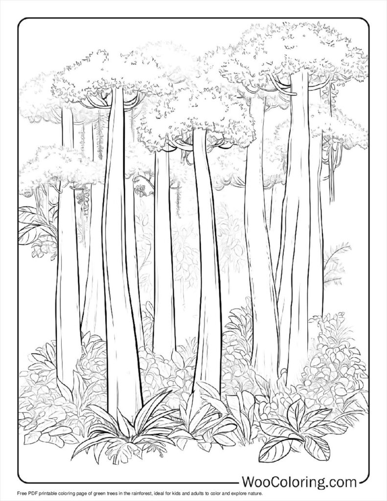 100+ Tree coloring pages (Free PDF To Print) | Woo Coloring