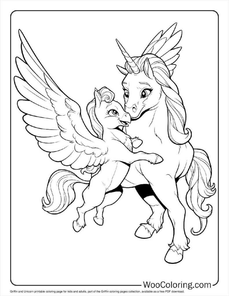 100+ Griffin coloring pages (Free PDF To Print) | Woo Coloring