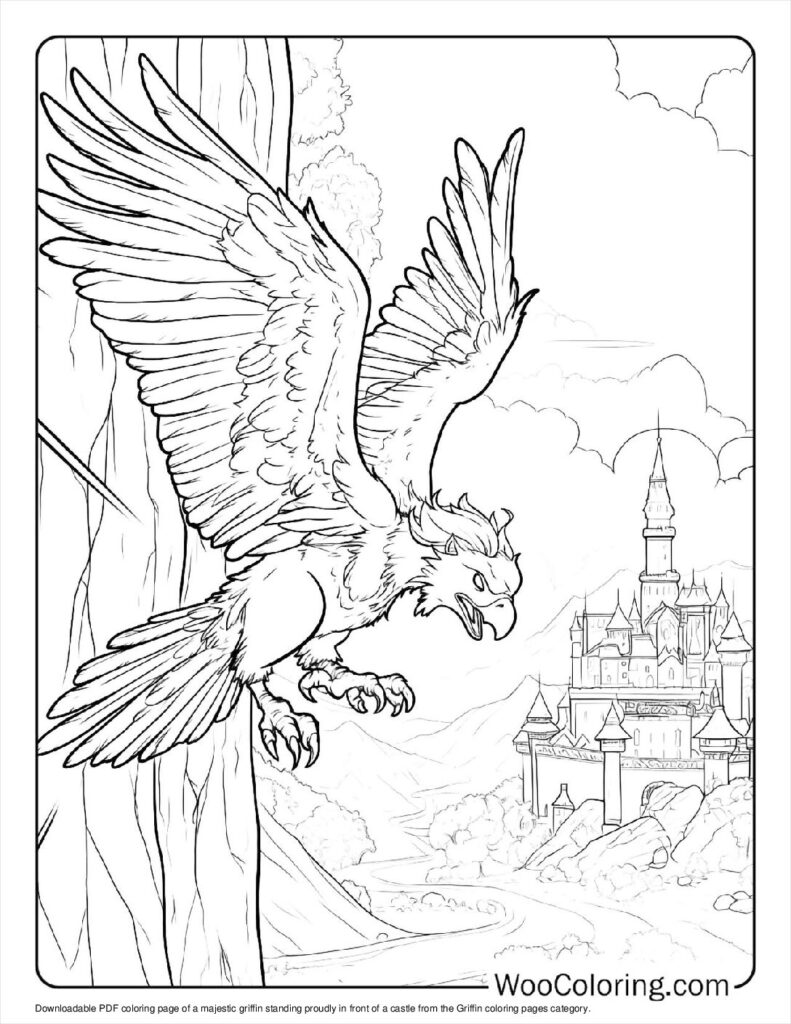 100+ Griffin coloring pages (Free PDF To Print) | Woo Coloring